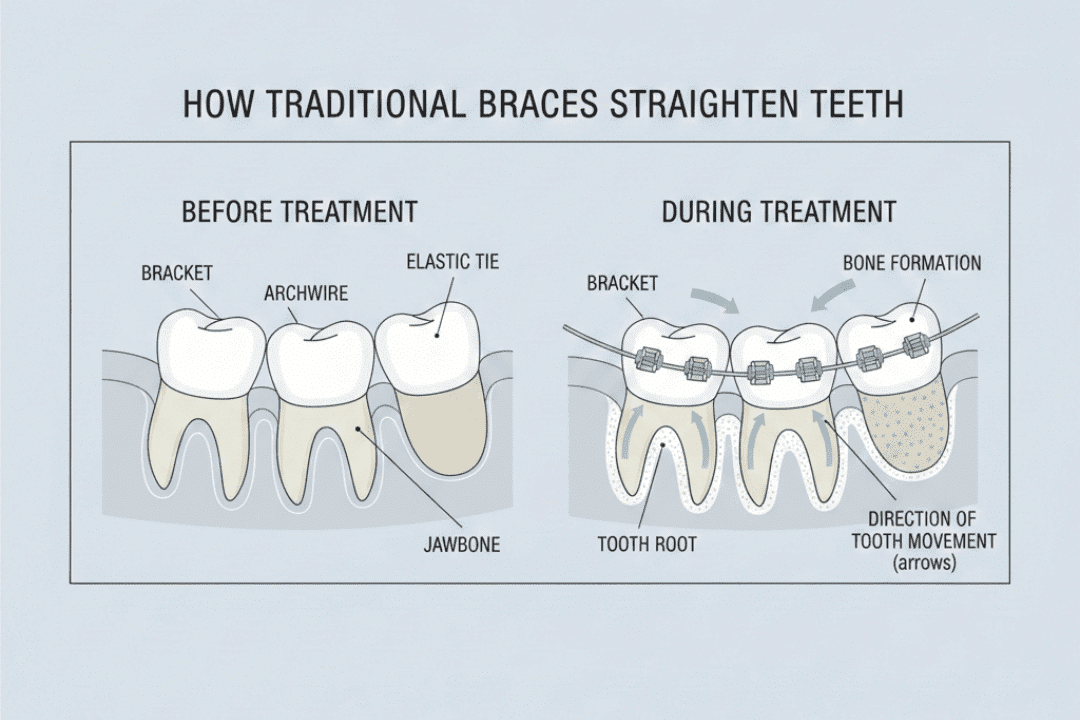 How Metal Braces Move Teeth: A House of Orthodontia Guide